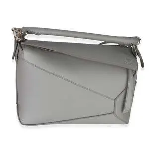 Loewe Loewe Grained Calfskin Small Puzzle Edge Bag Gray