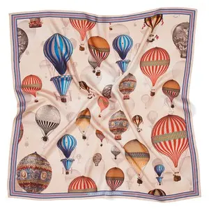 ASPINAL OF LONDON Up Up & Away Silk Scarf In Dusky Pure Silk - Neutral