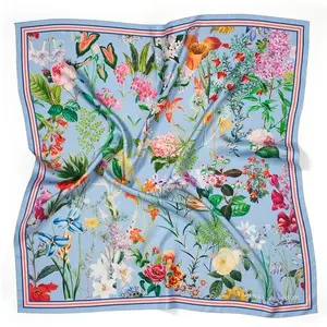 ASPINAL OF LONDON Garden Silk Scarf In Ed Pure Silk