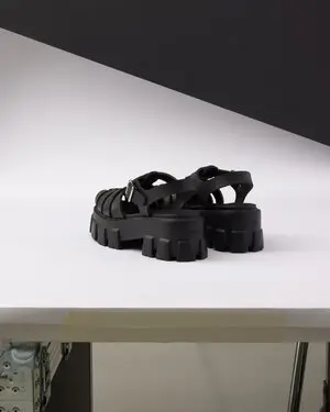 Prada Monolith Foam Rubber Sandals - Black