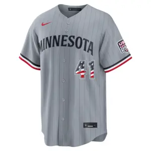 Nike Joe Ryan Minnesota Twins Usa 250 Mlb Stadium Jersey - Grey