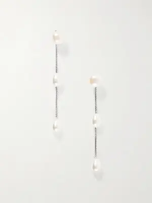 SOPHIE BUHAI Sterling And Pearl Drop Earrings - Silver