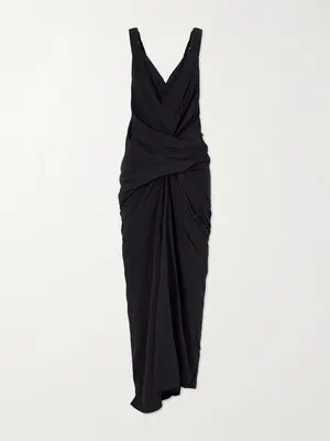 Rick Owens Draped Cady Maxi Dress