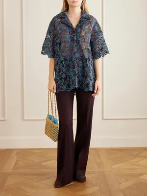 ALEMAIS Francine Guipure Lace Shirt