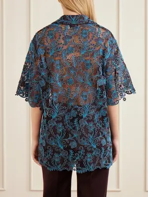ALEMAIS Francine Guipure Lace Shirt