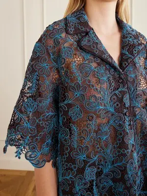 ALEMAIS Francine Guipure Lace Shirt