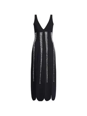 MARKARIAN Brandy Pearl-embellished Midi Dress - Black