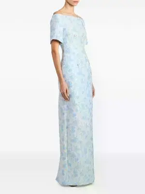 MARKARIAN Gilda Floral-brocade Maxi Dress