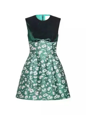 MARKARIAN Jolie Floral-brocade Mini Dress - Green