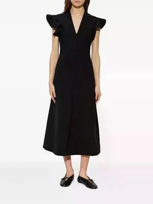 Moschino Ruffled V-neck Dress