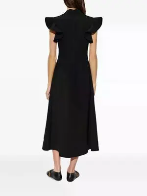 Moschino Ruffled V-neck Dress