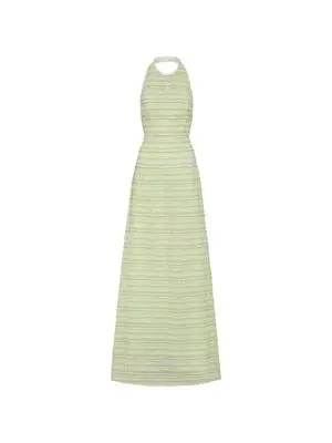 MARKARIAN Sahara Textured-stripe Maxi Dress
