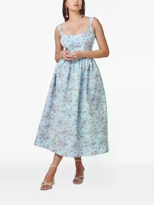 MARKARIAN Floral-ikat Midi Dress
