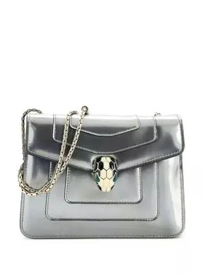 BVLGARI Serpenti Forever Small Shoulder Bag - Silver