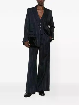 Maje Pinstripe Double-breasted Blazer - Blue