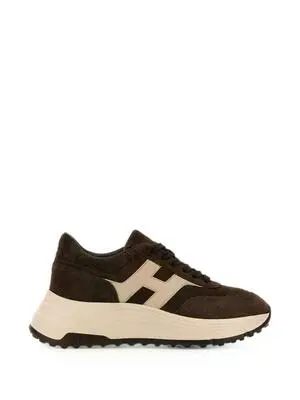 Hogan Hi-fi Suede Sneakers With Platform - Brown