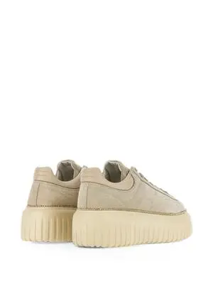 Hogan H-stripes Sneakers With Rhinestone Piping