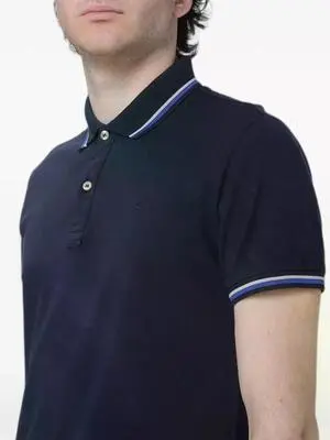 BROOKSFIELD Logo-embroidered Striped-trim Polo Shirt