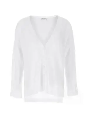 KANGRA V-neck Cardigan With Slit Cuffs