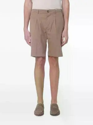 BROOKSFIELD Pleated Detail Shorts - Brown