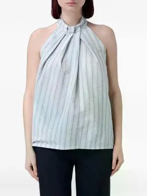 TELA Striped Halterneck Top
