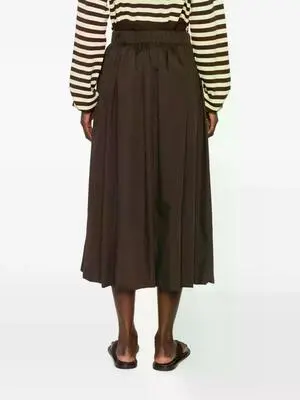 VICOLO Elasticated-waist Flared Midi Skirt