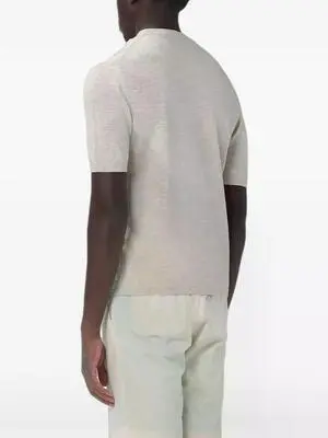 BROOKSFIELD Short-sleeve Linen T-shirt - Neutrals