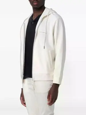 Emporio Armani Logo Patch Zip-up Hoodie