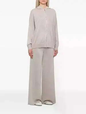 D.exterior Metallic-effect Zip-up Cardigan