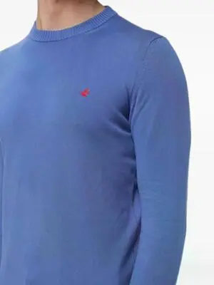 BROOKSFIELD Logo-embroidered Crew-neck Sweater