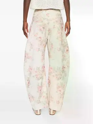 VICOLO Floral Print Trousers