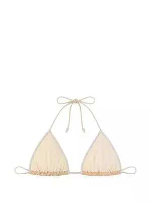 MC2 SAINT BARTH Glitter Detail Halterneck Bikini Top