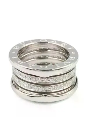 BVLGARI B.zero1 18k White Gold Diamond Pavé Ring
