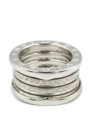 BVLGARI B.zero1 18k White Gold Diamond Pavé Ring