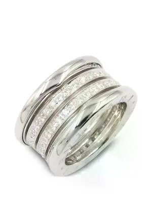 BVLGARI B.zero1 18k White Gold Diamond Pavé Ring