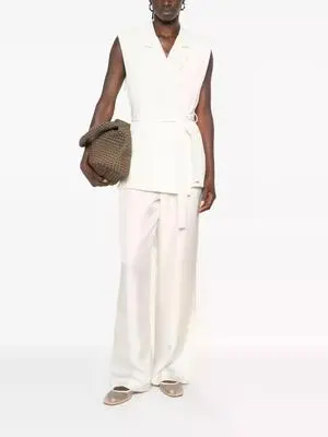 VICOLO Belted Sleeveless Waistcoat