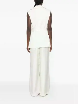 VICOLO Belted Sleeveless Waistcoat