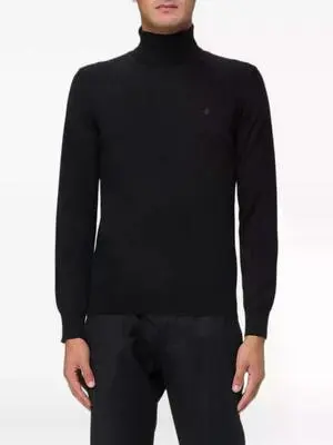 BROOKSFIELD Logo Embroidered Roll-neck Sweater