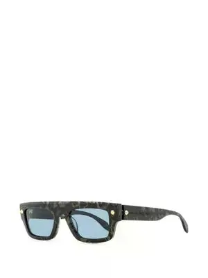 Alexander McQueen Embellished Rectangle Sunglasses - Grey