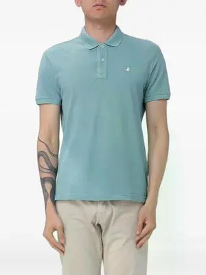 BROOKSFIELD Logo-embroidered Polo Shirt - Blue