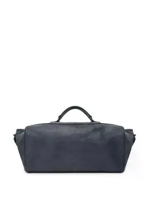 Giorgio Armani Leather Duffel Bag - Grey