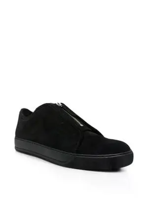 LANVIN Front-zip Suede Sneakers