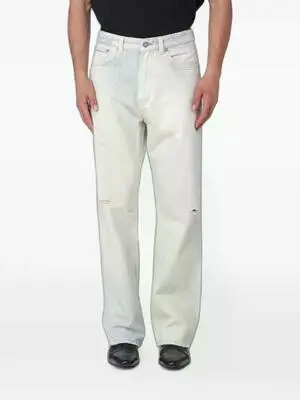 Our Legacy Wide-leg Distressed Jeans - Neutrals