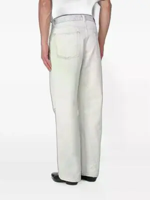 Our Legacy Wide-leg Distressed Jeans - Neutrals