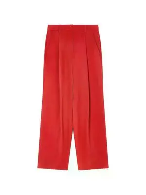 Giorgio Armani Felt Pleated Wide-leg Trousers