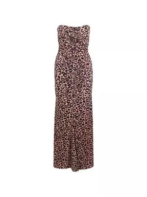 Essentiel Antwerp Leopard-print Cut-out Maxi Dress