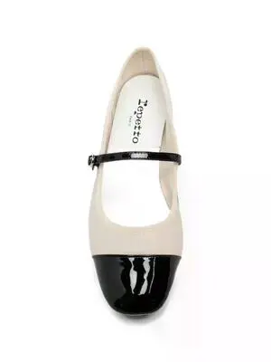 Repetto Georgiana Buckle Ballet Flats - Neutrals