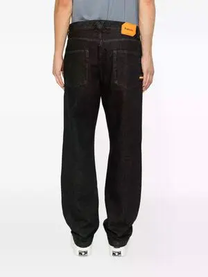 REPLAY Straight Leg Jeans With Logo Patch