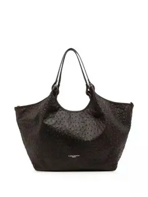 GIANNI CHIARINI Ostrich-effect Leather Shoulder Bag