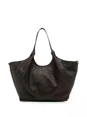 GIANNI CHIARINI Ostrich-effect Leather Shoulder Bag